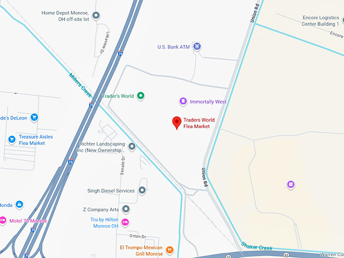 16. traders world flea market map