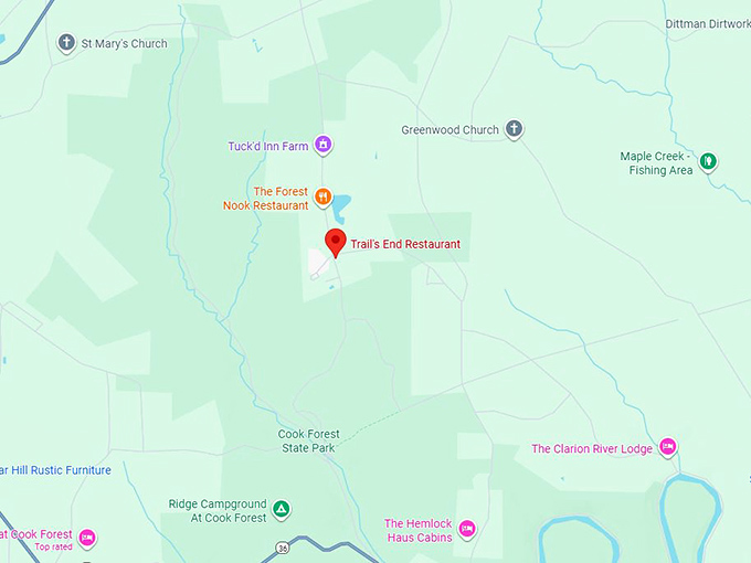 16. trail's end restaurant map