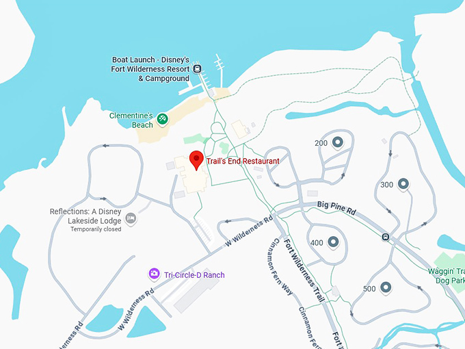 16. trail's end restaurant map