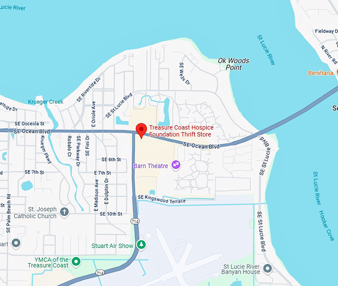 16. treasure coast hospice foundation thrift store map