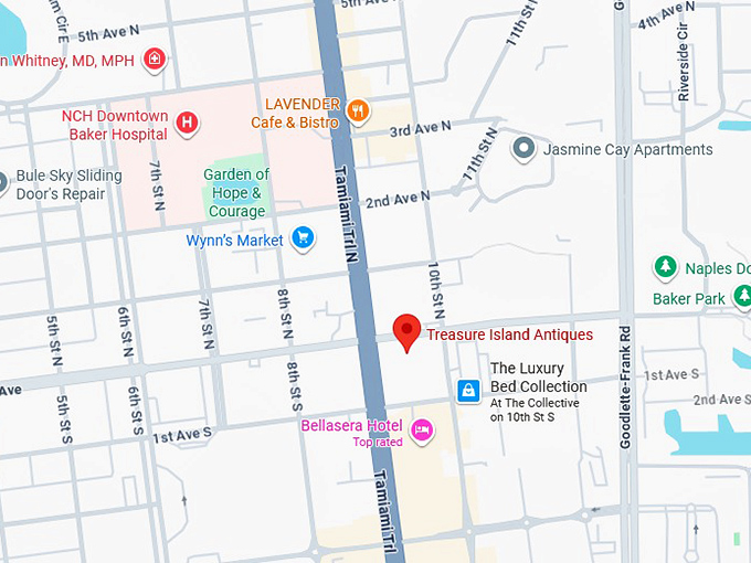 16. treasure island antiques map