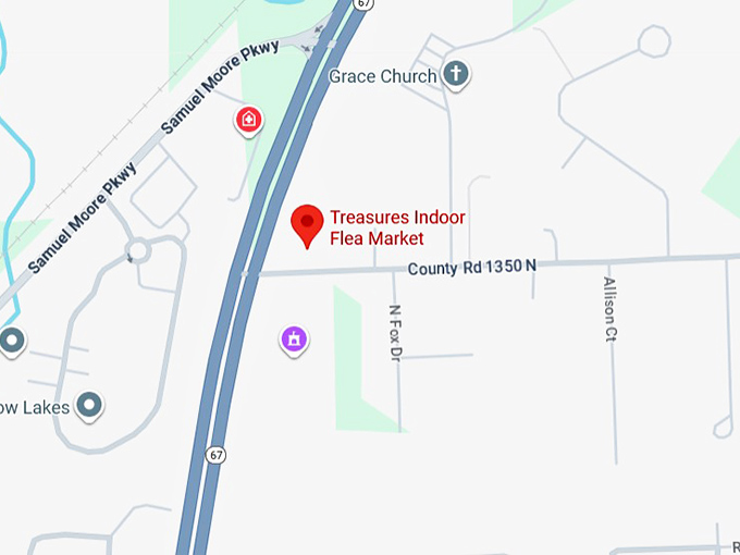 16. treasures indoor flea market map