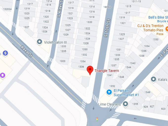 16. triangle tavern map