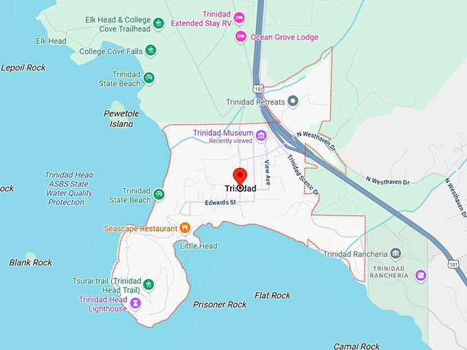 16. trinidad, ca map