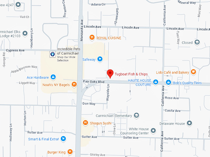 16. tugboat fish & chips map