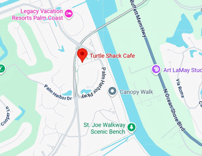 16. turtle shack caf&eacute; map