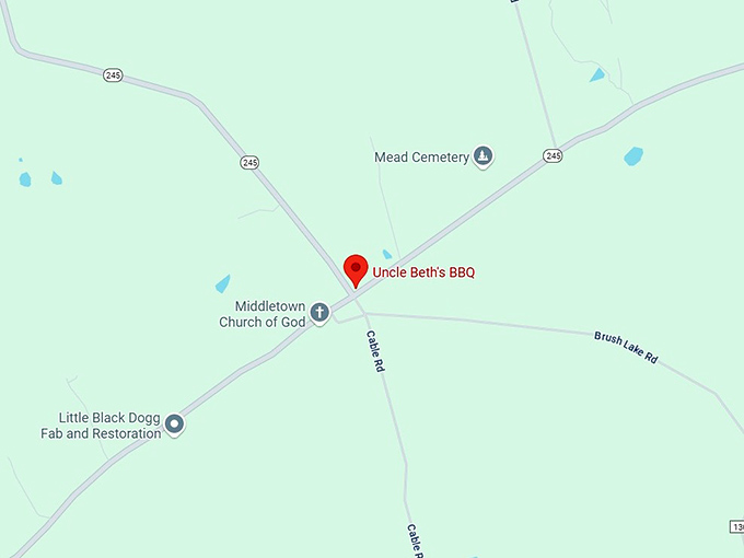 16. uncle beth's bbq map