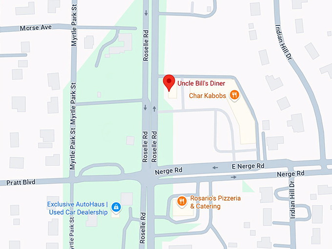 16. uncle bill's diner map