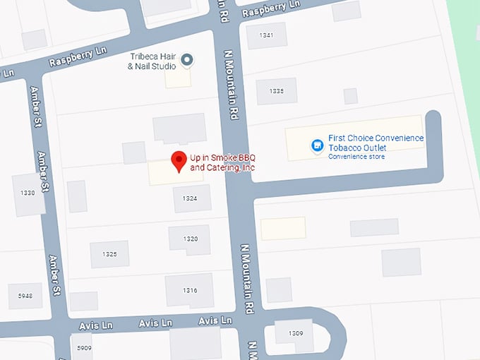 16. up in smoke bbq and catering, inc. map