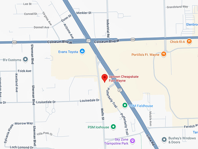 16. uptown cheapskate fort wayne map