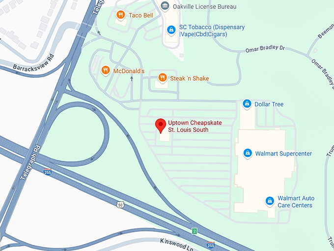 16. uptown cheapskate st. louis south map