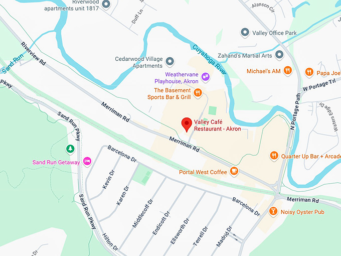 16. valley caf&eacute; map