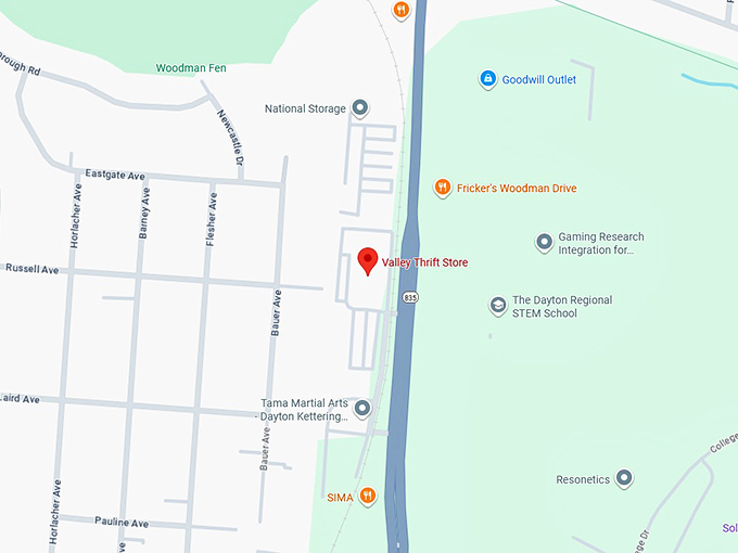 16. valley thrift store map