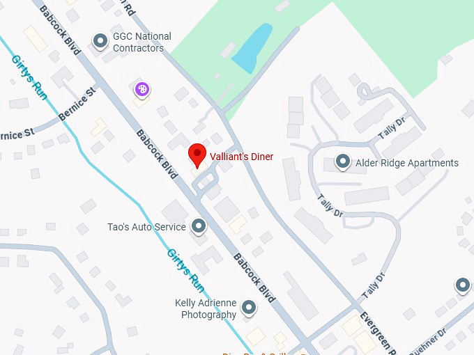 16. valliant's diner map