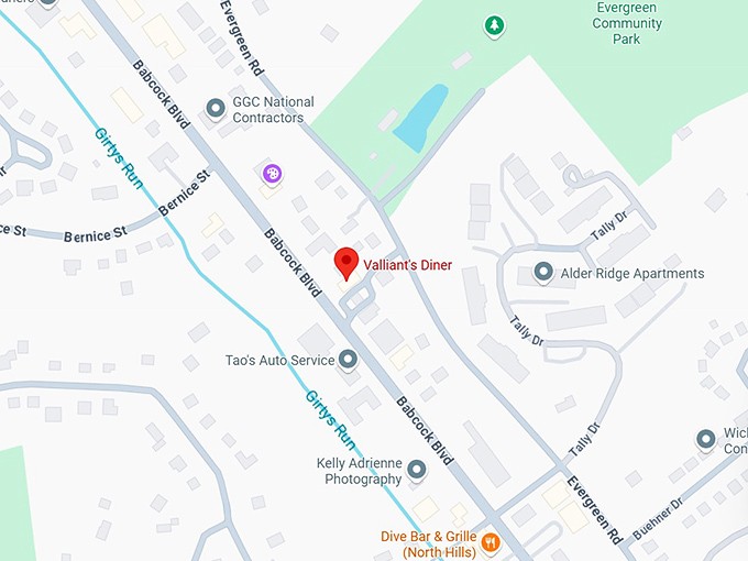 16. valliant's diner map