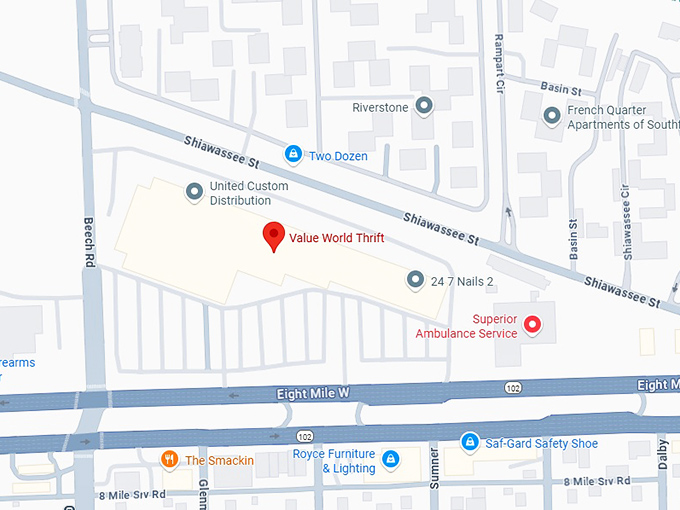 16. value world thrift map