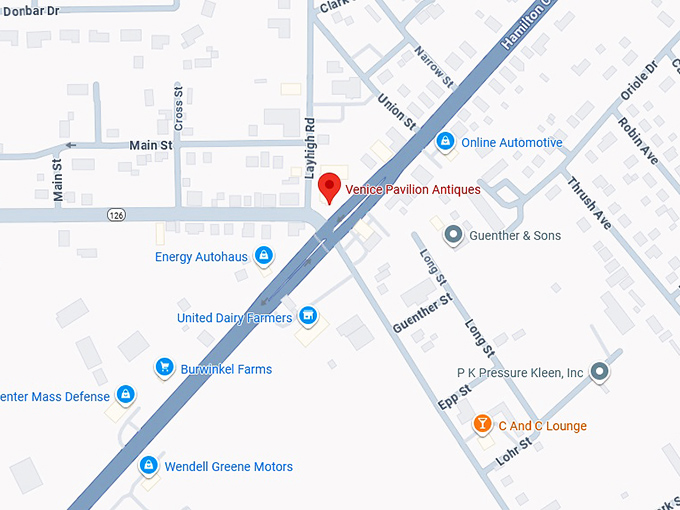 16. venice pavilion antiques map