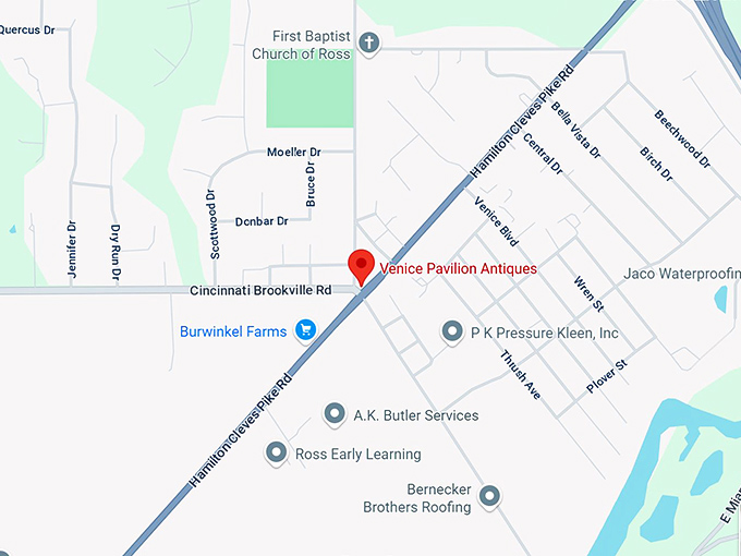 16. venice pavilion antiques map