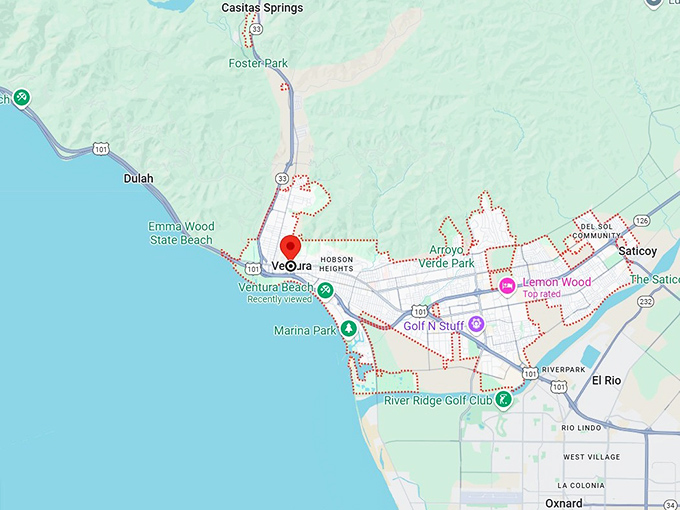 16. ventura, ca map