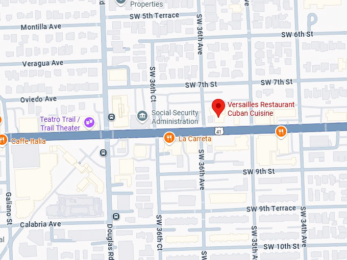 16. versailles restaurant cuban cuisine map