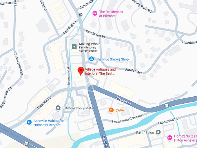 16. village antiques and interiors map