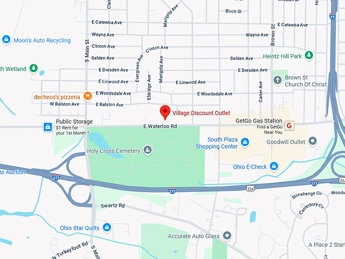 16. village discount outlet map