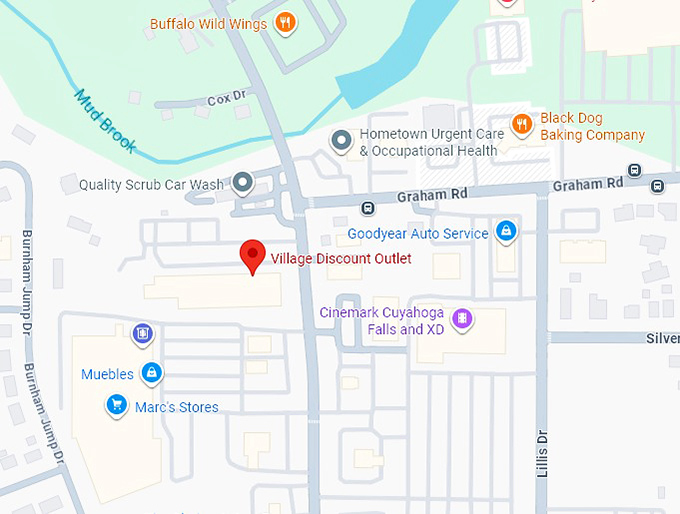 16. village discount outlet map