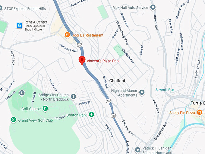 16. vincent's pizza park map