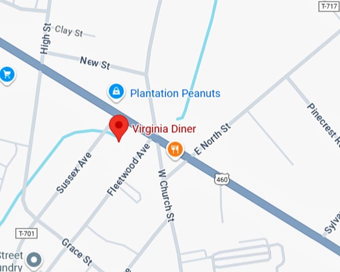 16. virginia diner map
