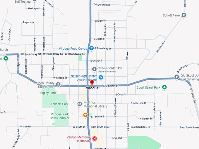 16. viroqua, wisconsin map