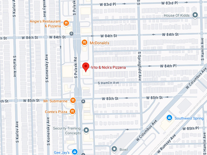 16. vito & nick's pizzeria map