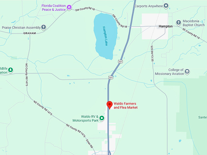 16. waldo farmers and flea market map