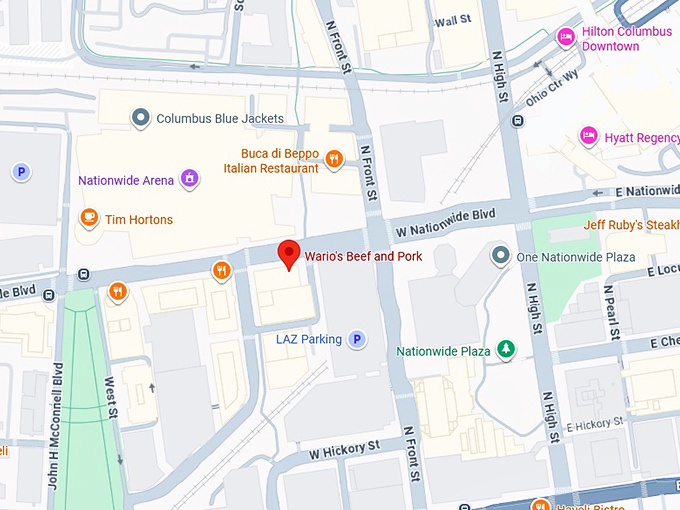 16. wario's beef and pork (111 w nationwide blvd) map