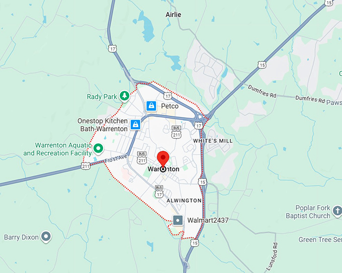 16. warrenton, va map