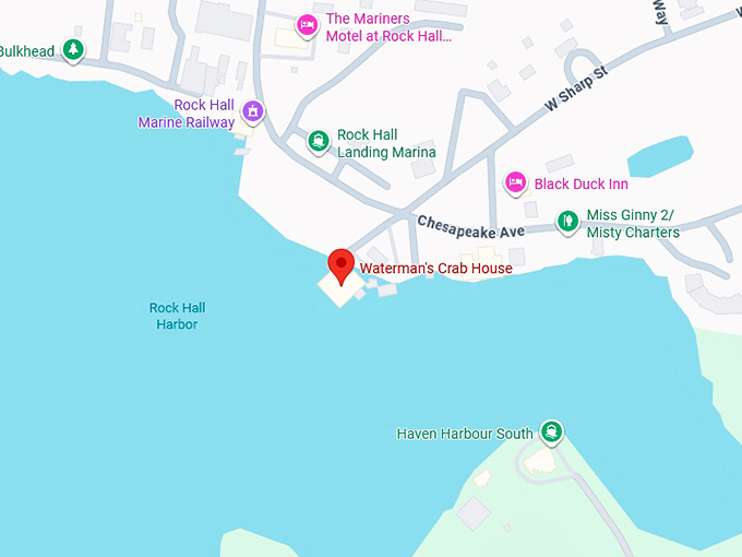 16. waterman&rsquo;s crab house map