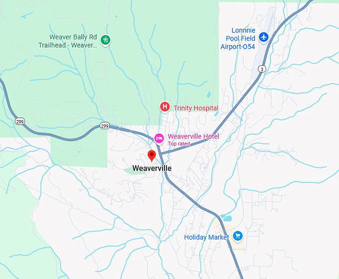 16. weaverville map