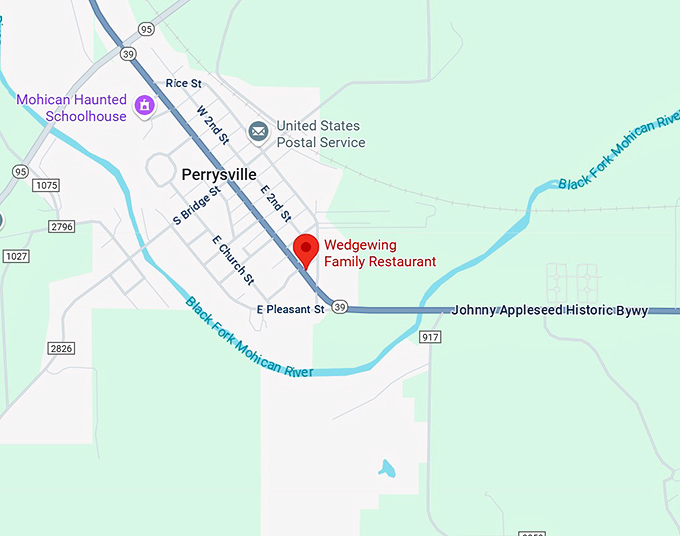 16. wedgewing family restaurant map