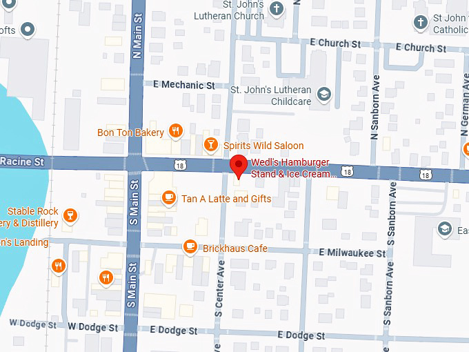 wedl's hamburger stand & ice cream parlor (fully open) map