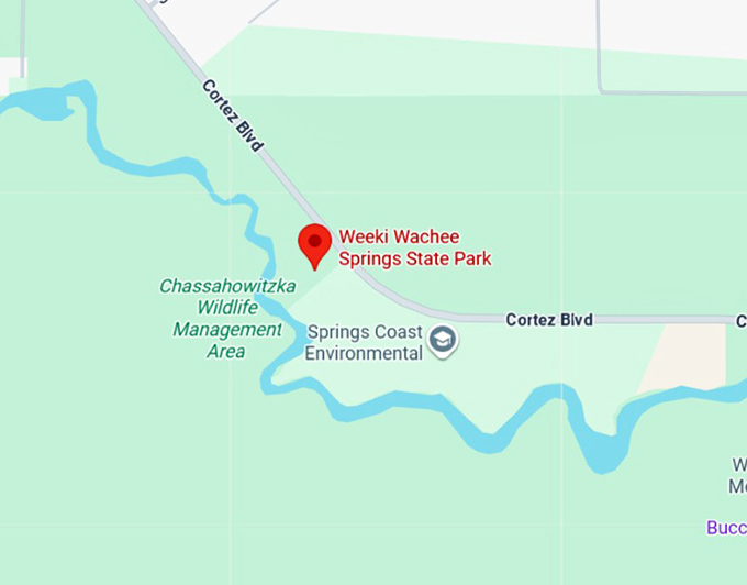 16. weeki wachee springs state park map
