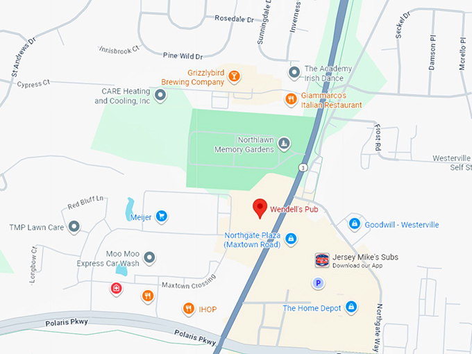 16. wendell's pub map