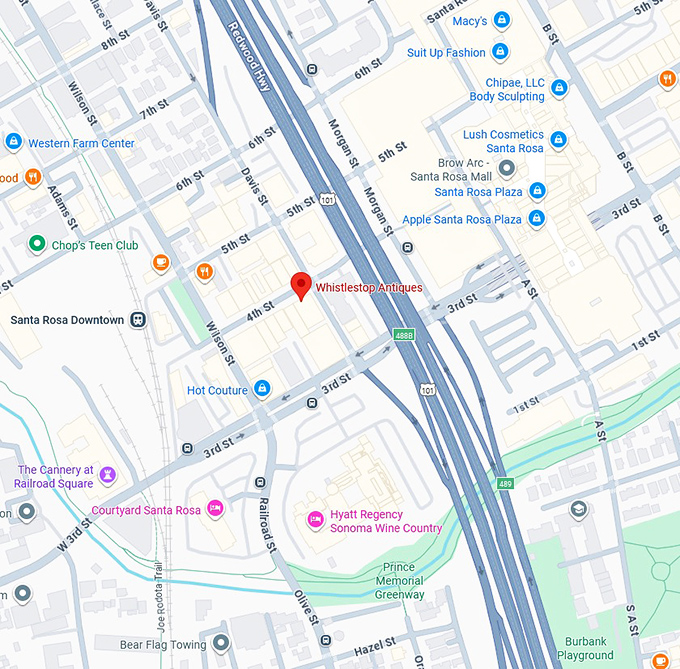 16. whistlestop antiques map
