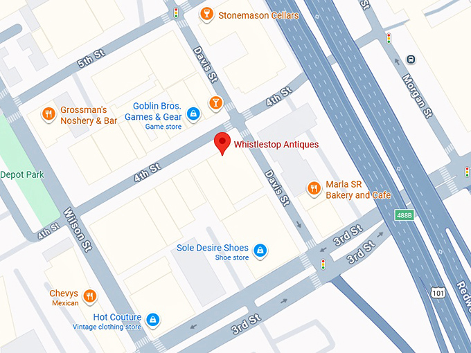 16. whistlestop antiques map