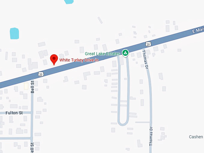 white turkey drive in map
