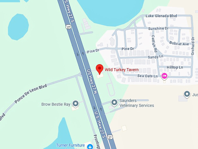 16. wild turkey tavern map