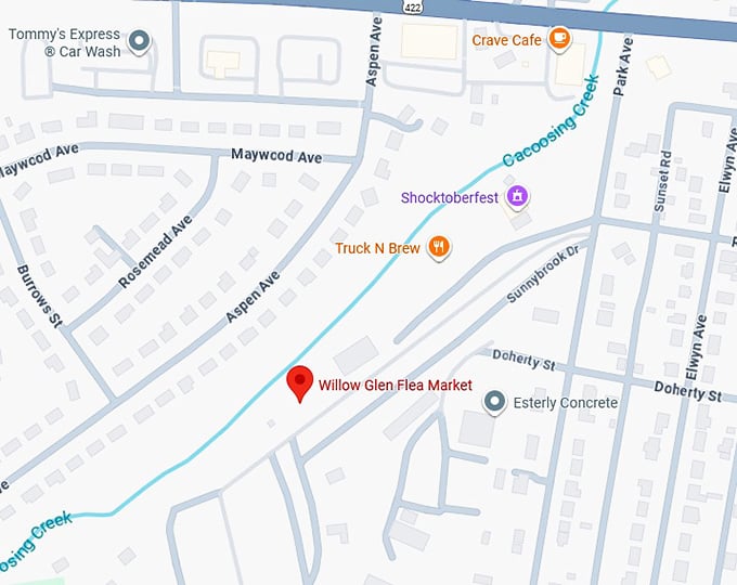 16. willow glen flea market map