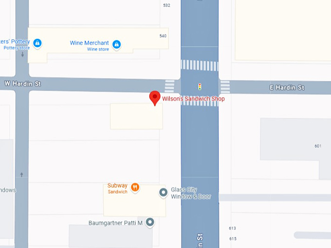 16. wilson's sandwich shop findlay map