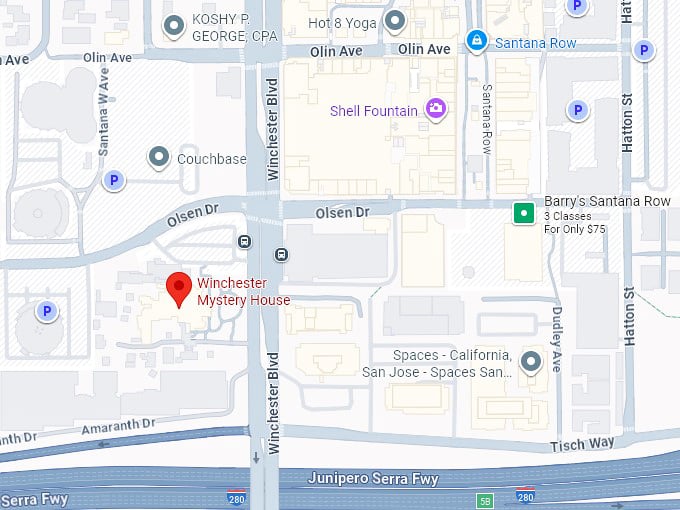 16. winchester mystery house map