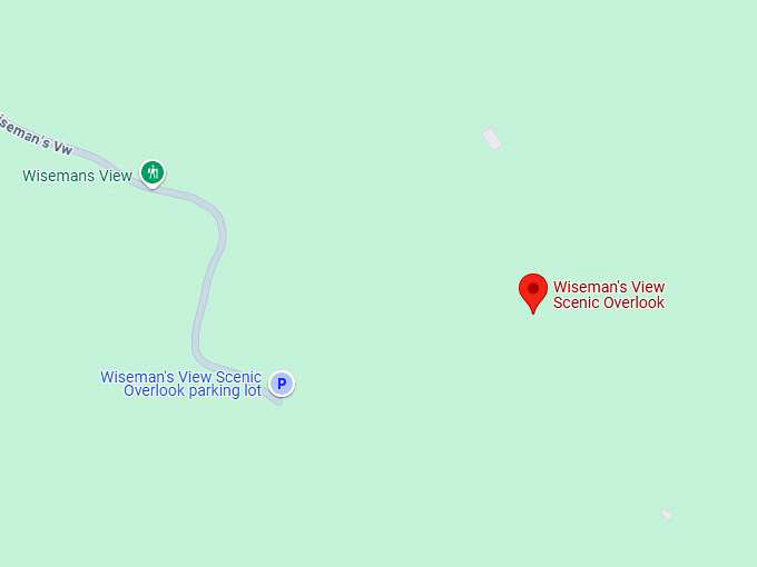 16. wiseman's view scenic overlook map