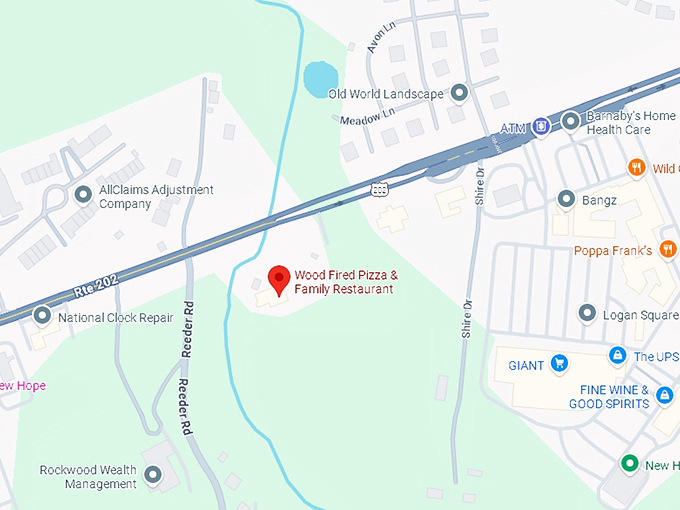 16. wood fired pizza & family restaurant map