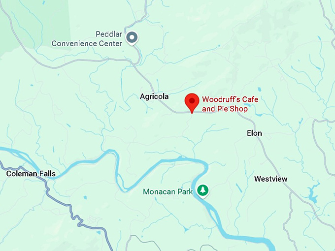 16. woodruff's cafe and pie shop map